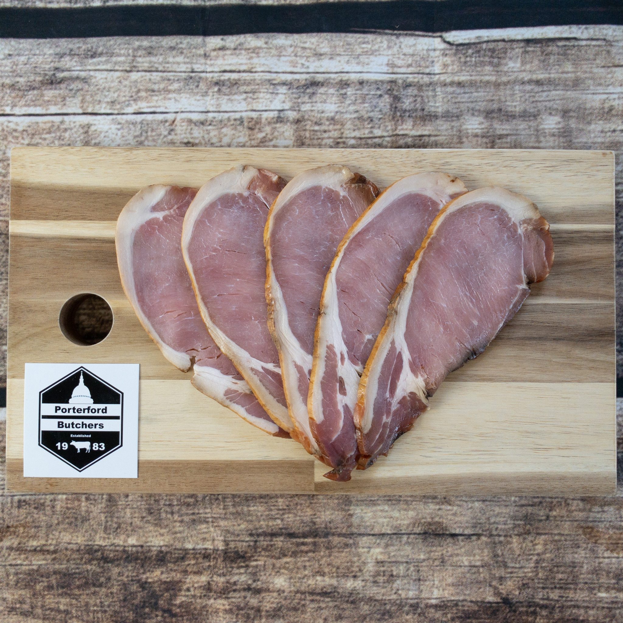 Treacle and stout streaky Home made Free range bacon 300g pack ...