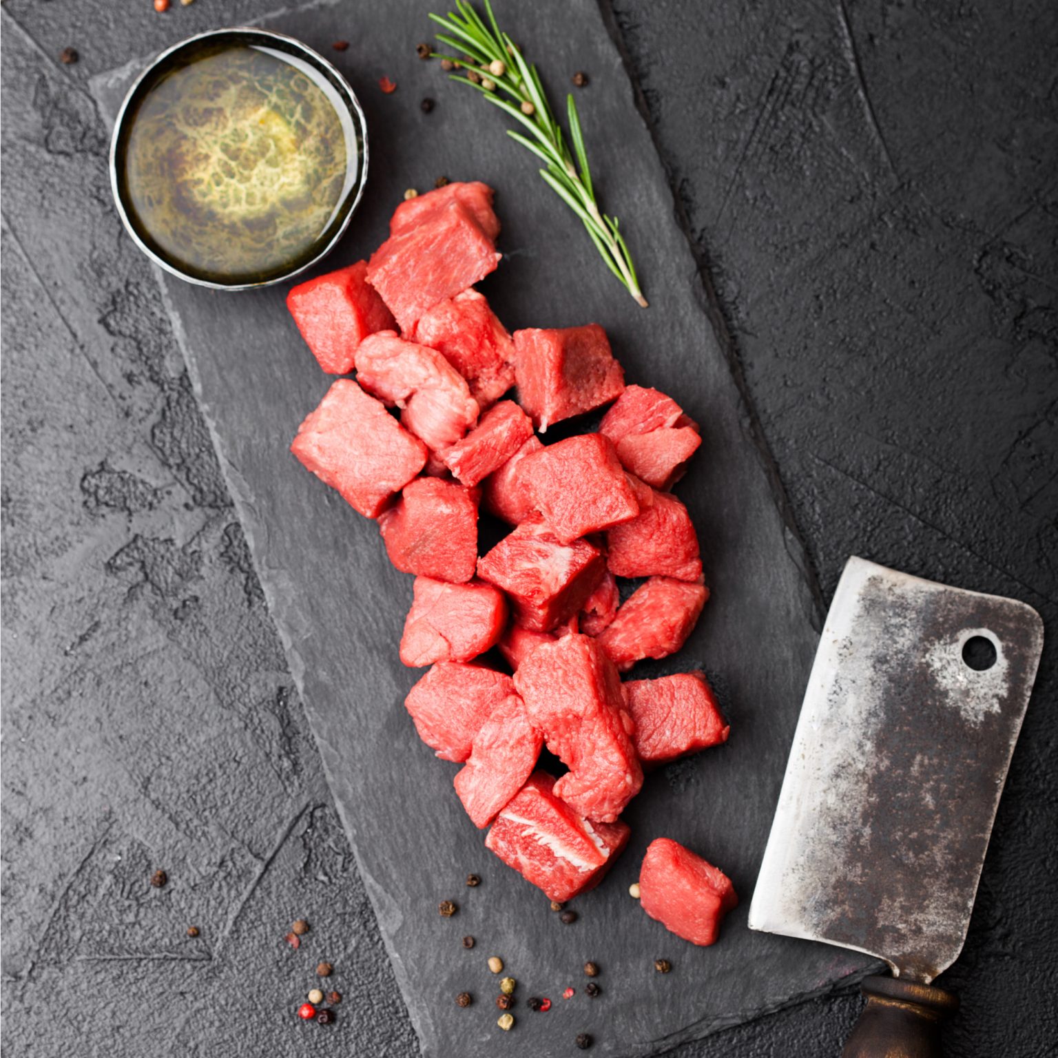 Diced Chuck 1kg – Porterford Butchers | Greater London