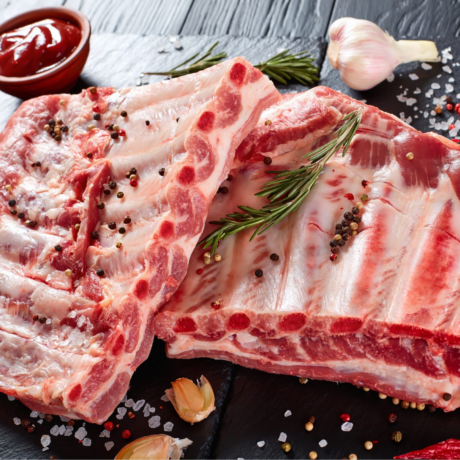 Meaty Pork Ribs 1kg sheet – Porterford Butchers | Greater London
